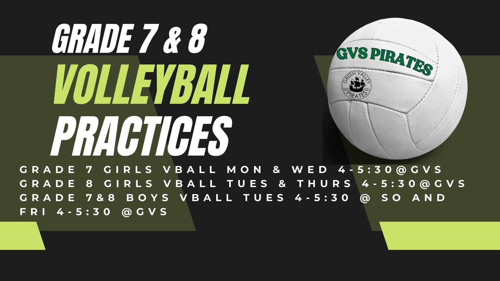 Grade 7 & 8 Volleyball Practices | Green Valley School
